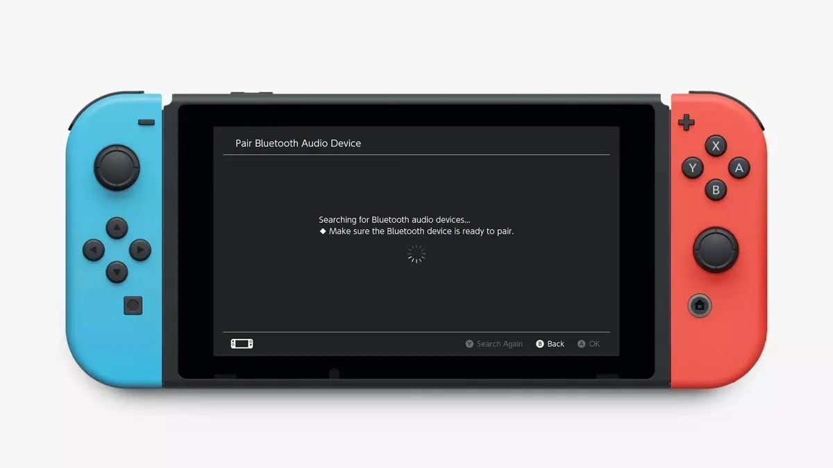 Ang Nintendo Switch nangita alang sa mga Bluetooth audio device.