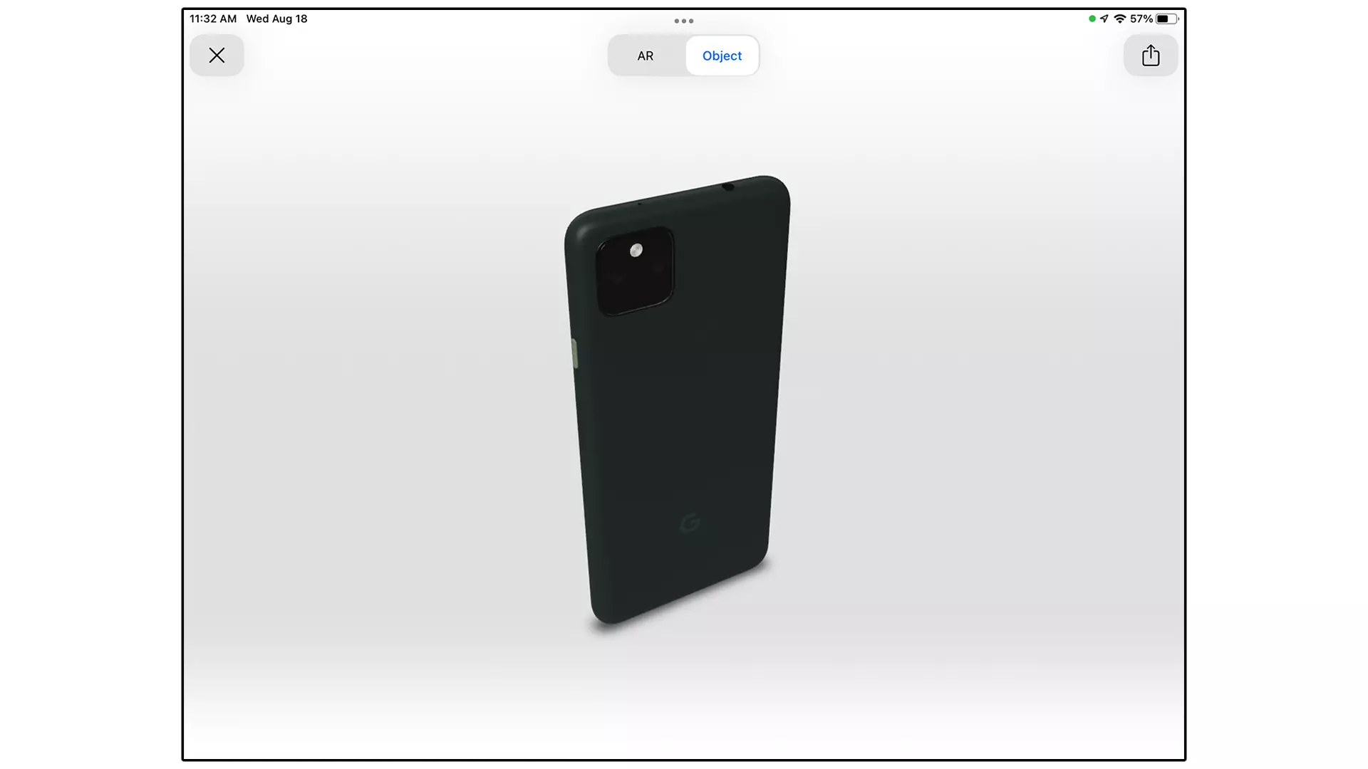3D model telefona Pixel 5a.