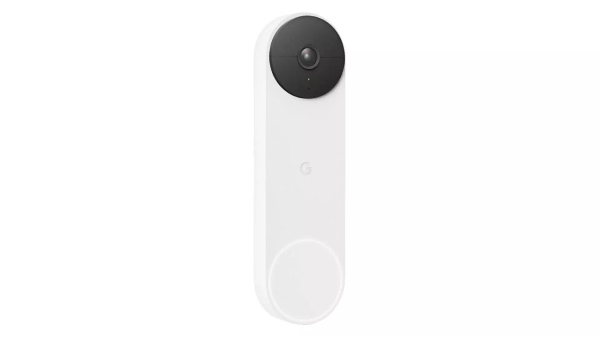 Google батарея нұсқасынан Nest Doorbell түсті қар түсті