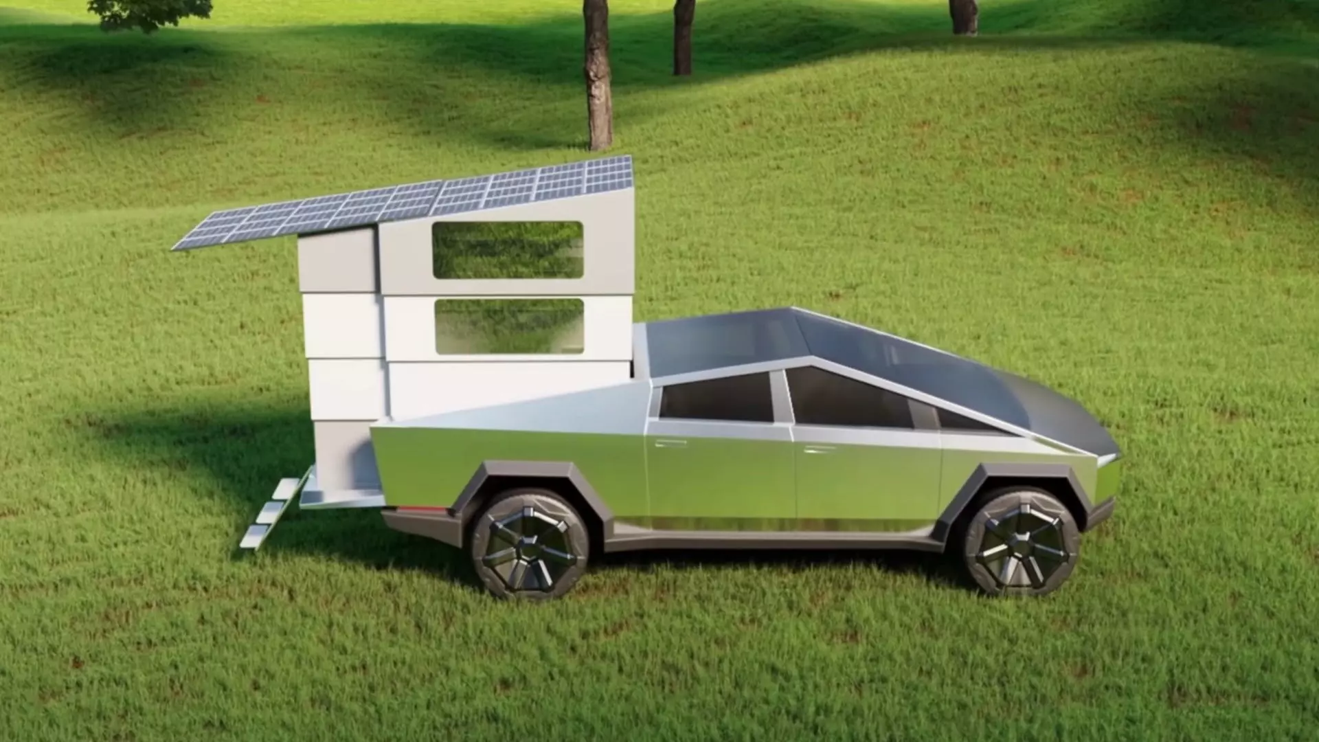 Isang Concept Camper para sa Cybertruck Kahit papaano ay Kumuha ng $50 Milyon sa mga Preorder