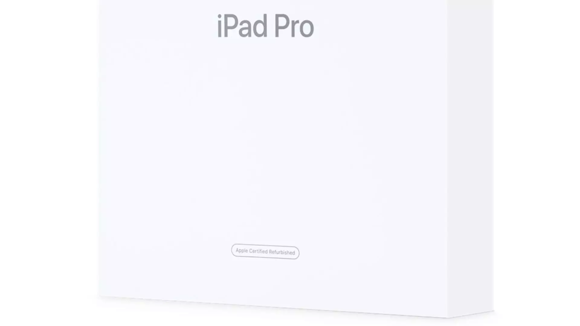 Blwch iPad wedi'i adnewyddu gan Apple