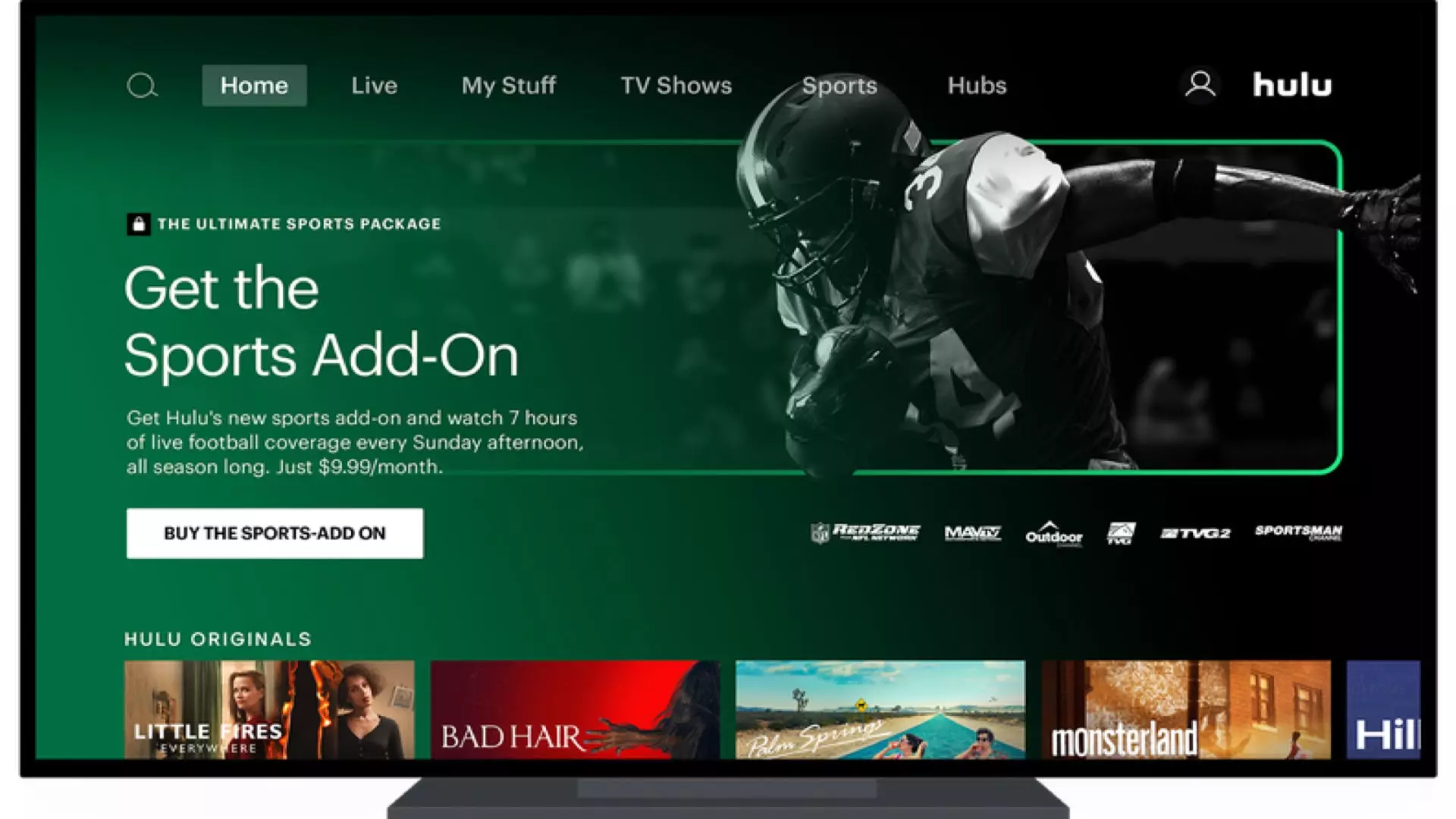 Hulu + göni ýaýlym sporty