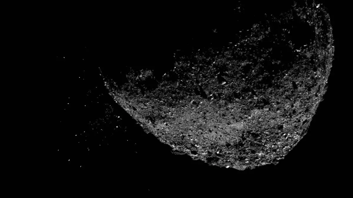Bennu asteroid evela NASA
