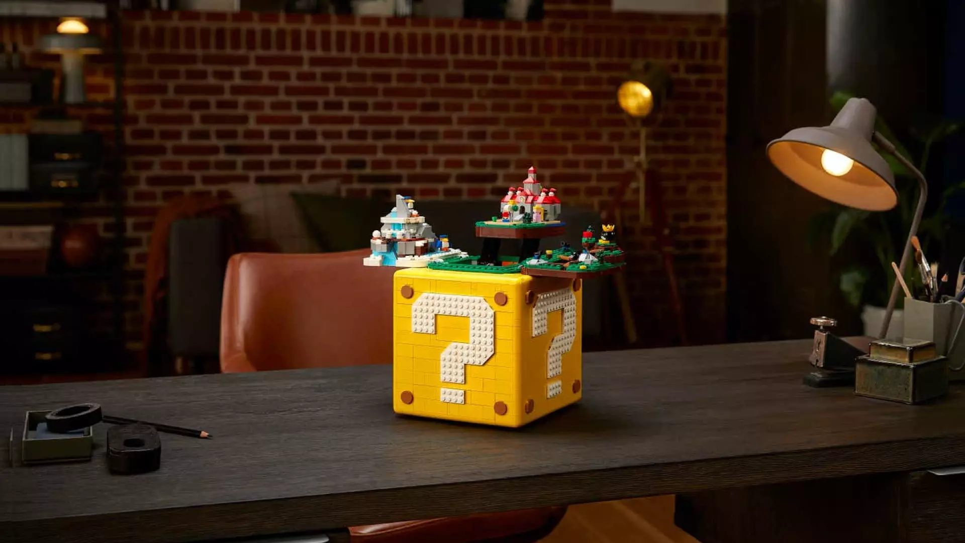 [Update: Ayeuna Sadia!] LEGO Nyorong Opat Tingkat 'Super Mario 64' Kana Blok Tanda Patarosan Ukuran Hirup