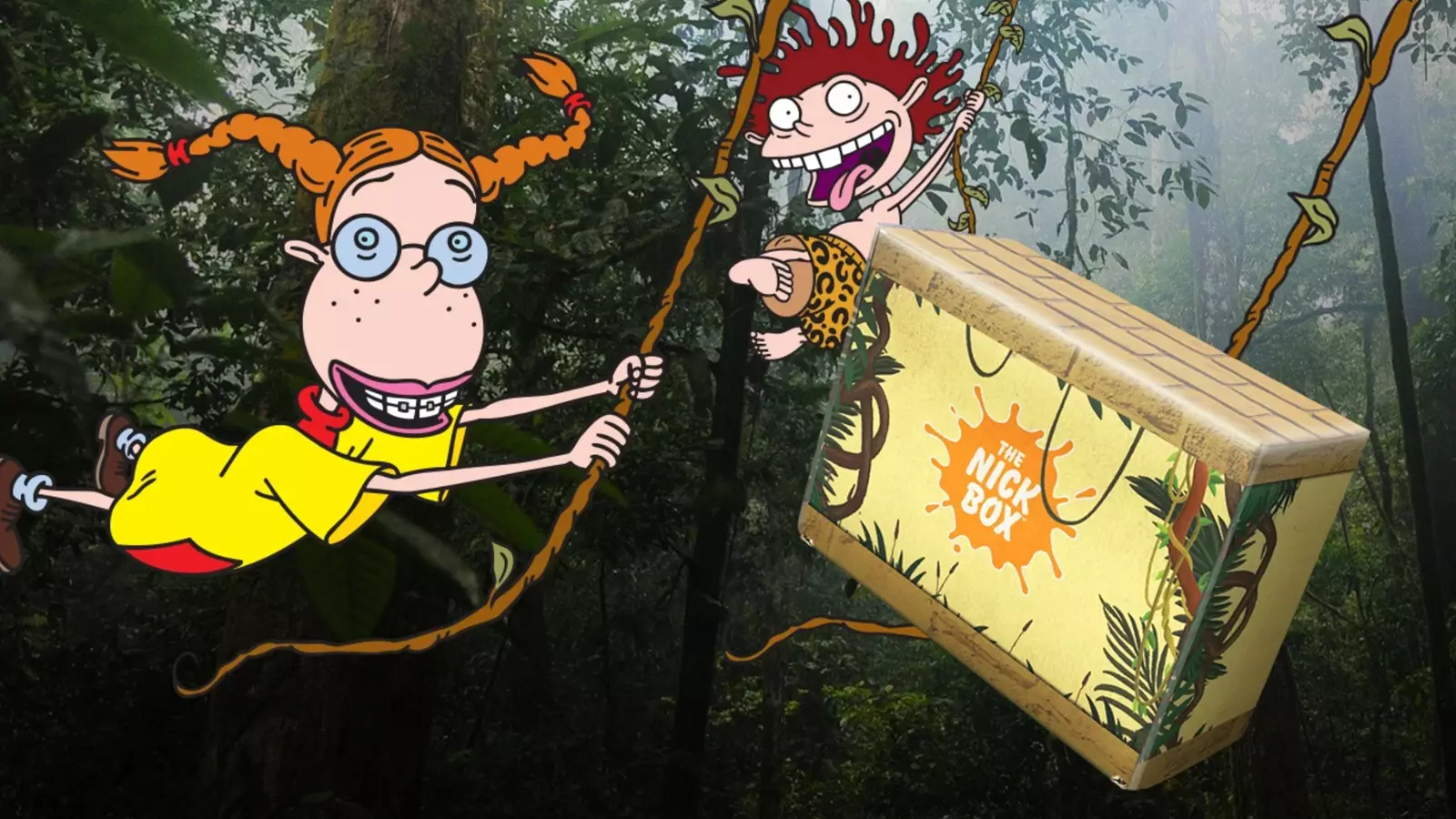 लोकप्रिय Nickelodeon पात्रहरूको छेउमा रहेको निक बक्स