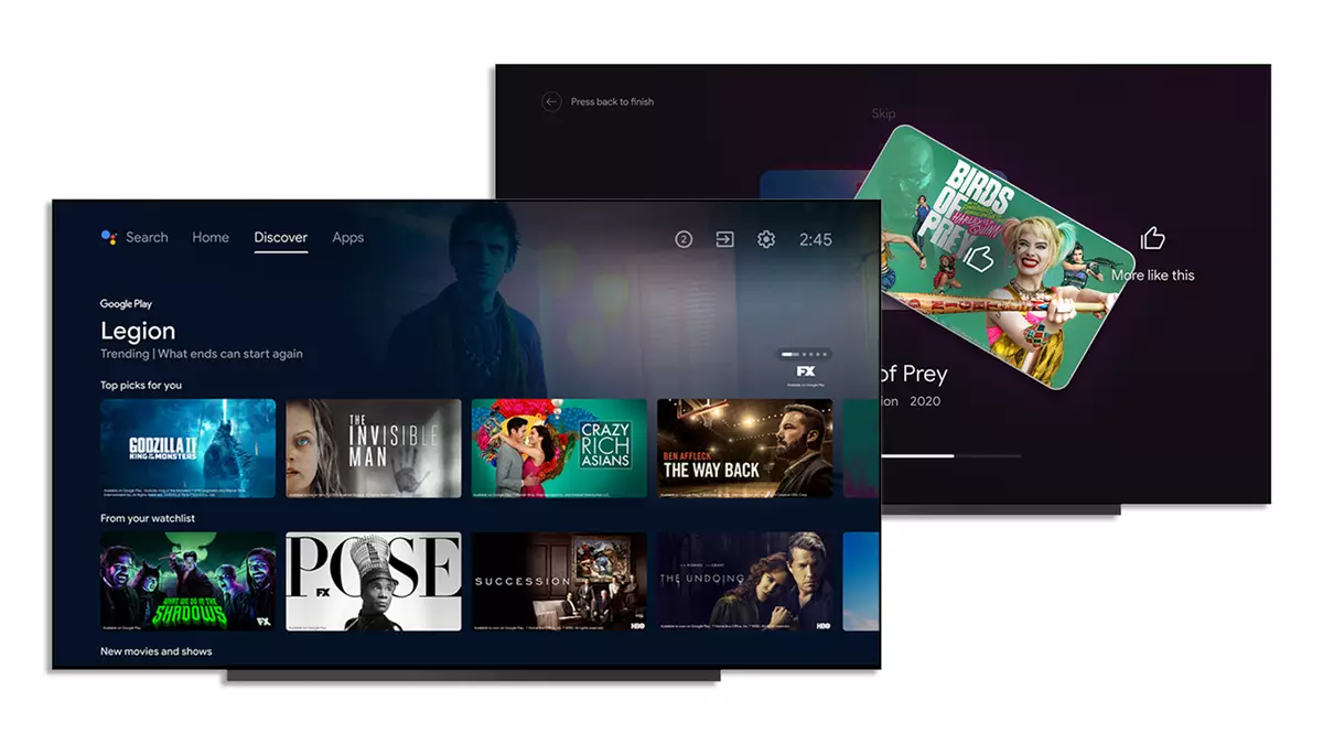 Discover-välilehti ja Paranna suosituksiasi -ominaisuudet Android TV:ssä