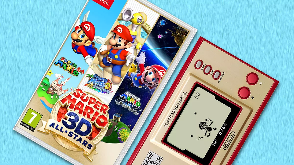 Sawirka '3D All-Stars' iyo Mario Bros. Game & Watch.