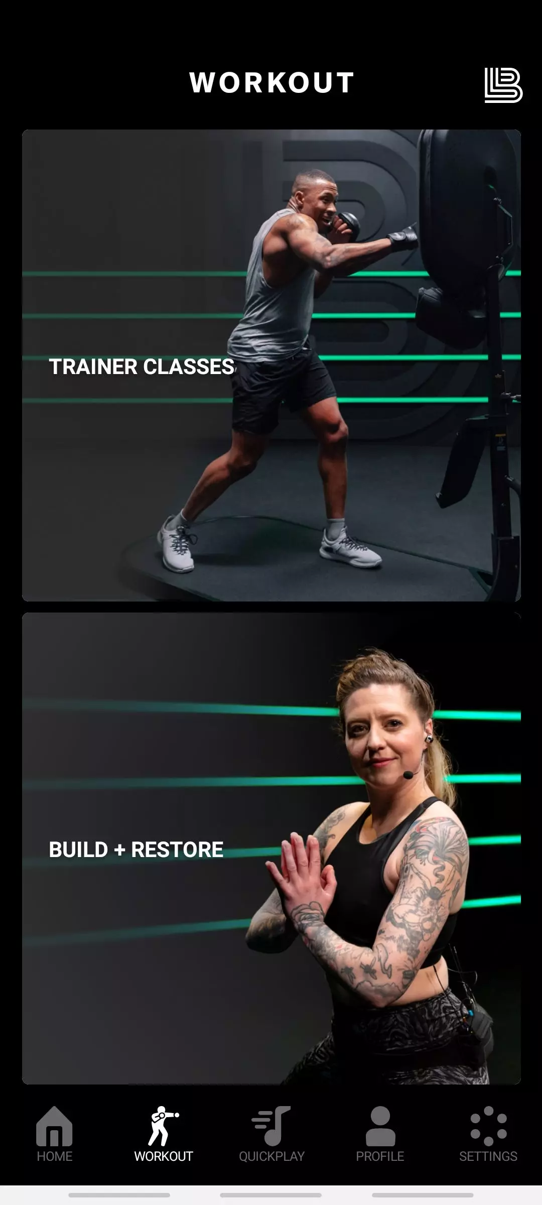 liteboxer 鍛煉課程，包括培訓師課程和恢復性培訓