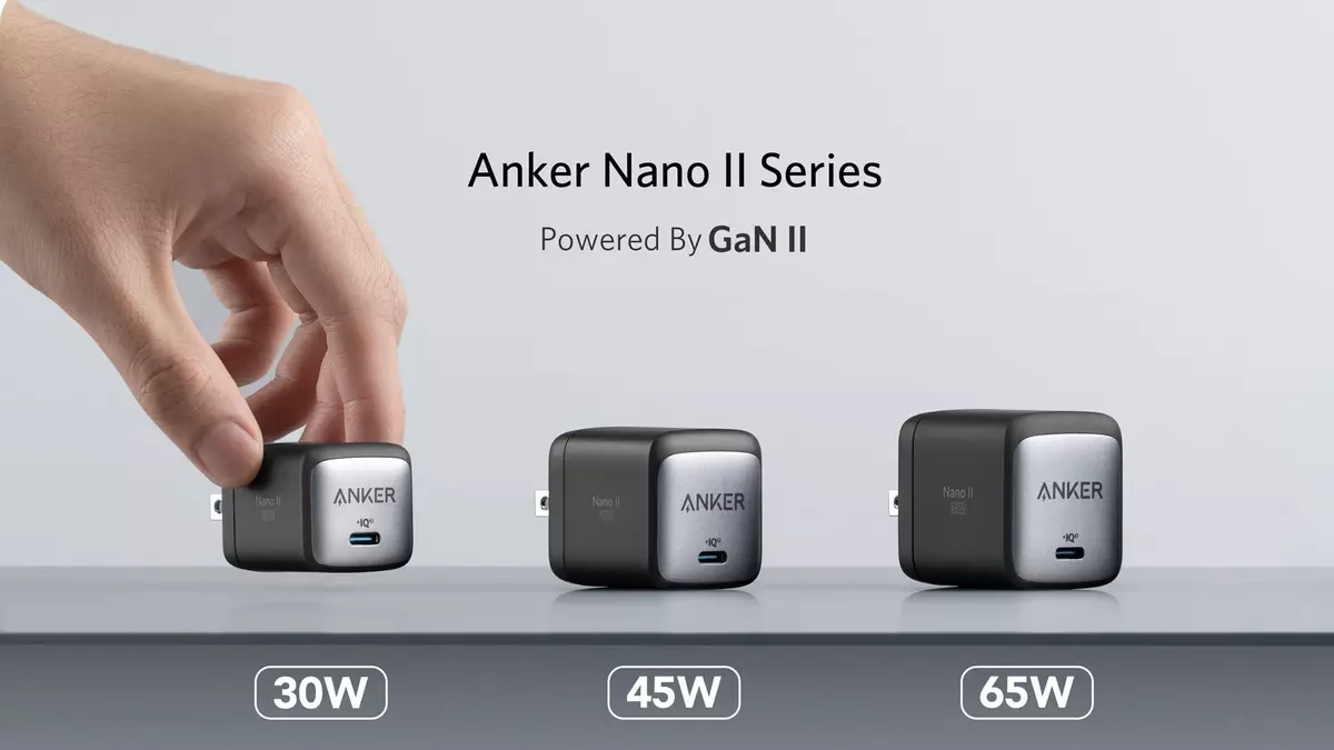 شارژر Nano II در سه شکل.
