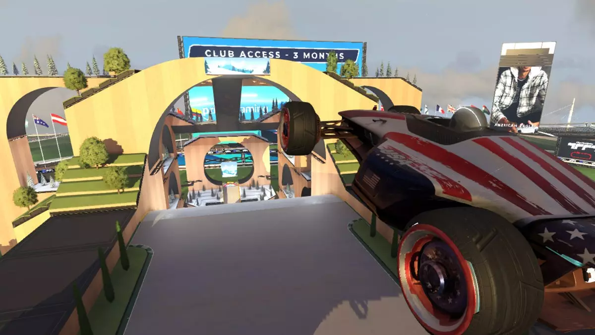 Մեքենան թռչում է օդում «Trackmania»-ում