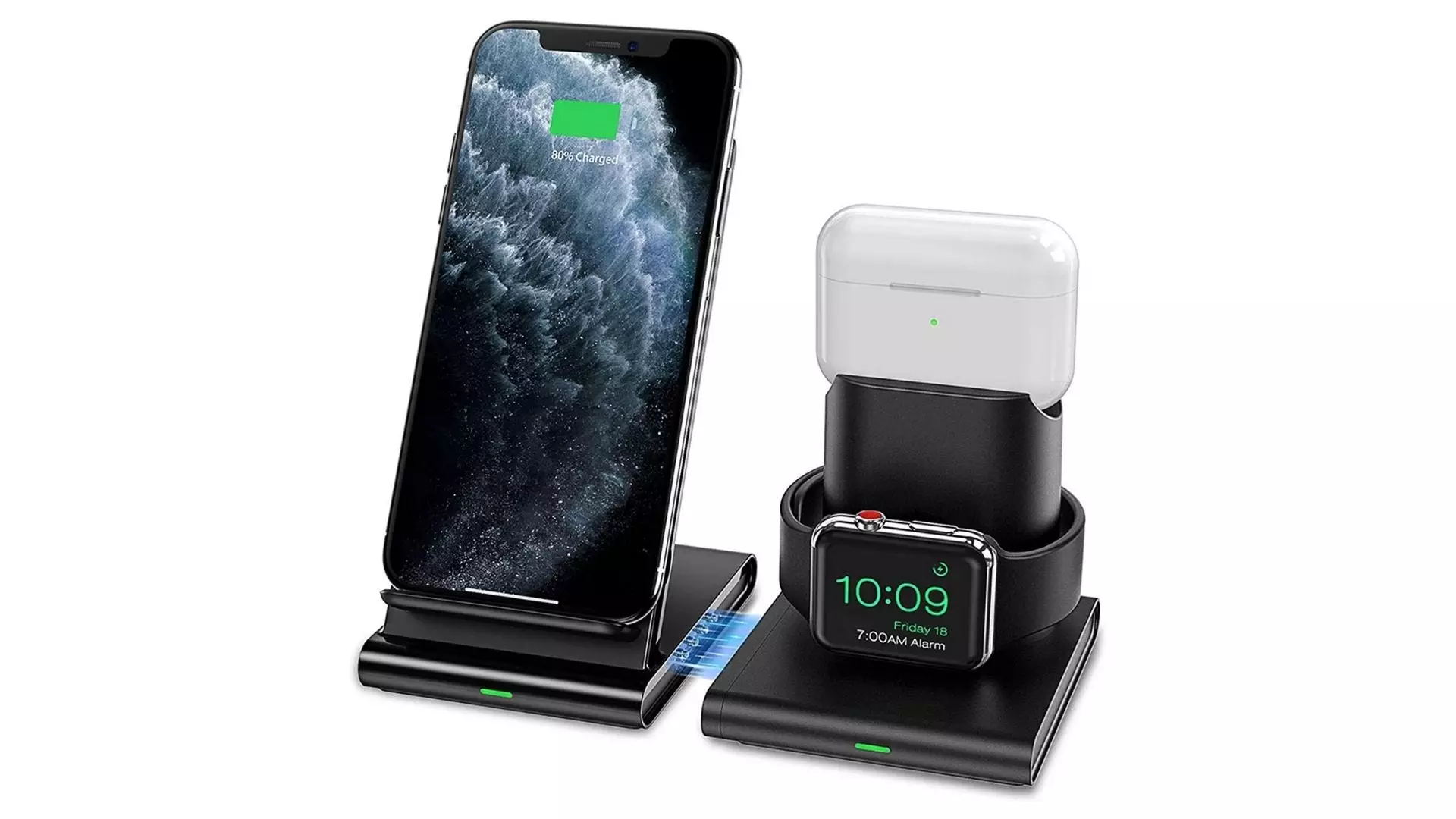 Seneo sendrata ŝargilo 3 en 1 Apple Watch iphone kaj airpods