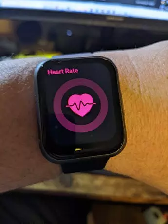 Watch 47 Heart rate skerm.