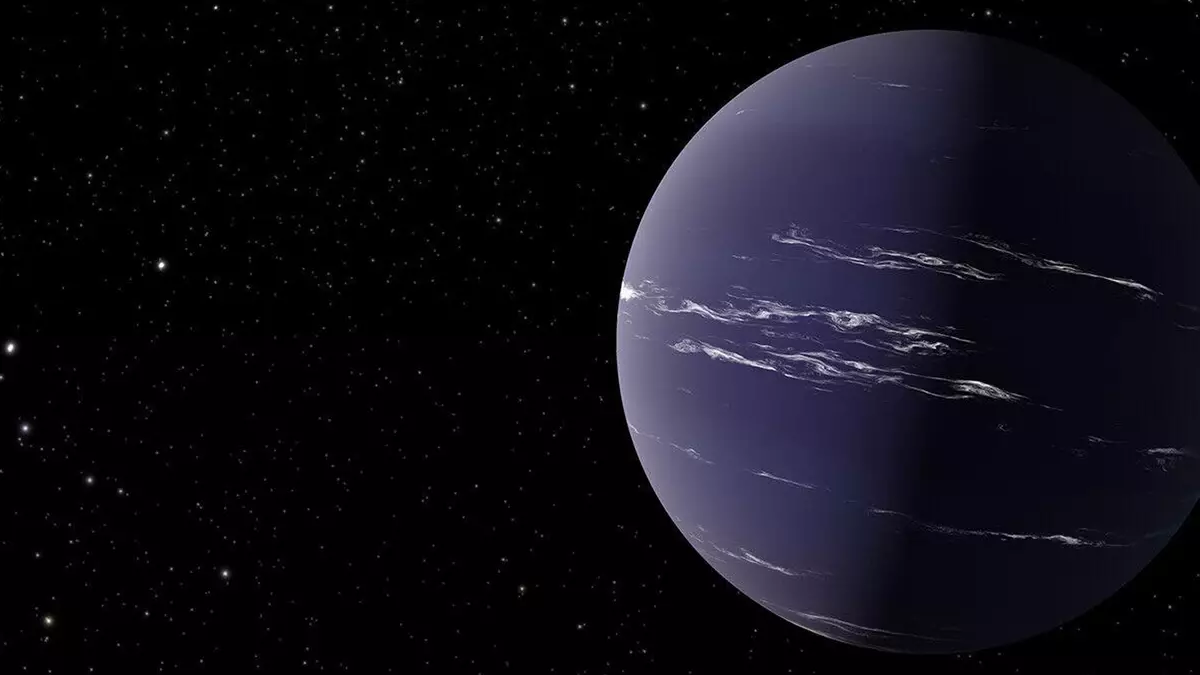 Bir sanatçının, Dünya'dan yaklaşık 90 ışıkyılı uzaklıktaki Neptün benzeri bir gezegen olan TOI-1231 b'yi tasviri