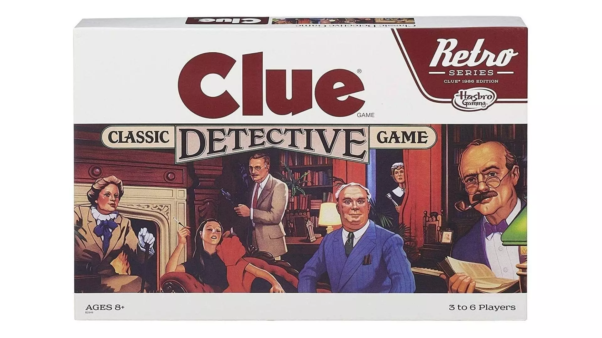 Кутија за игри на табла Retro Clue, издание од 1986 година.