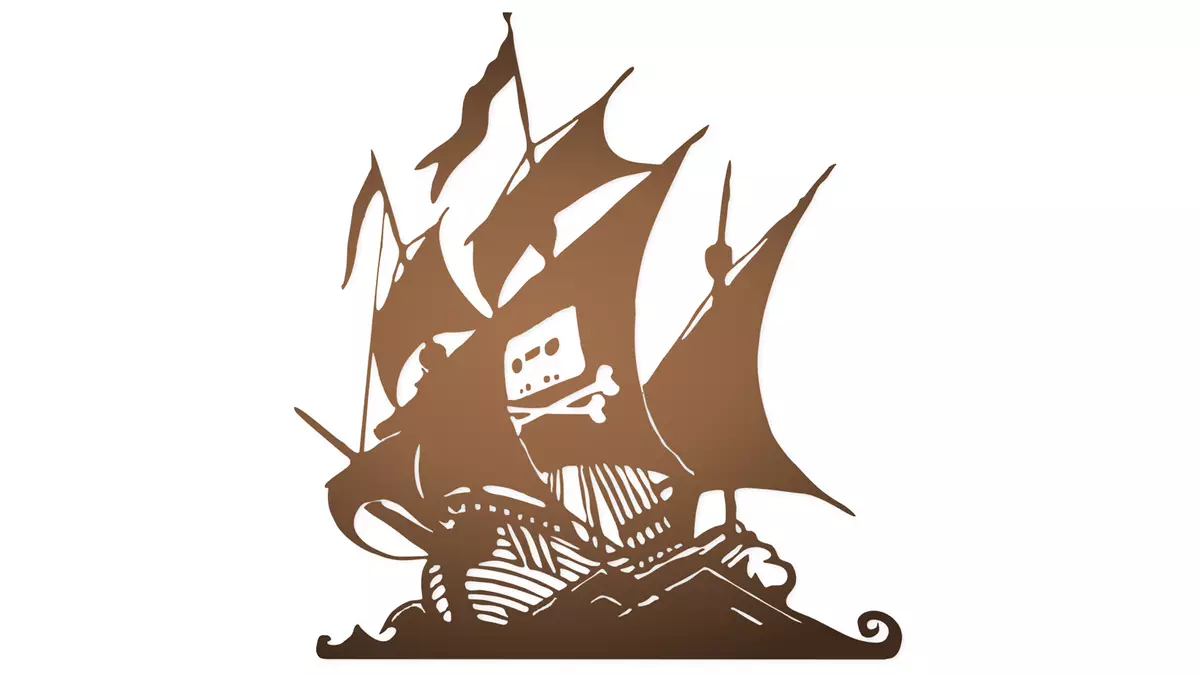 Piratų įlankos logotipas.