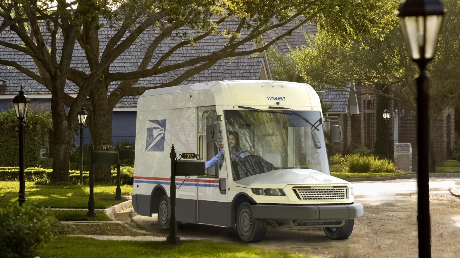 Den nye USPS Mail Truck er slank, moderne og potentielt elektrisk