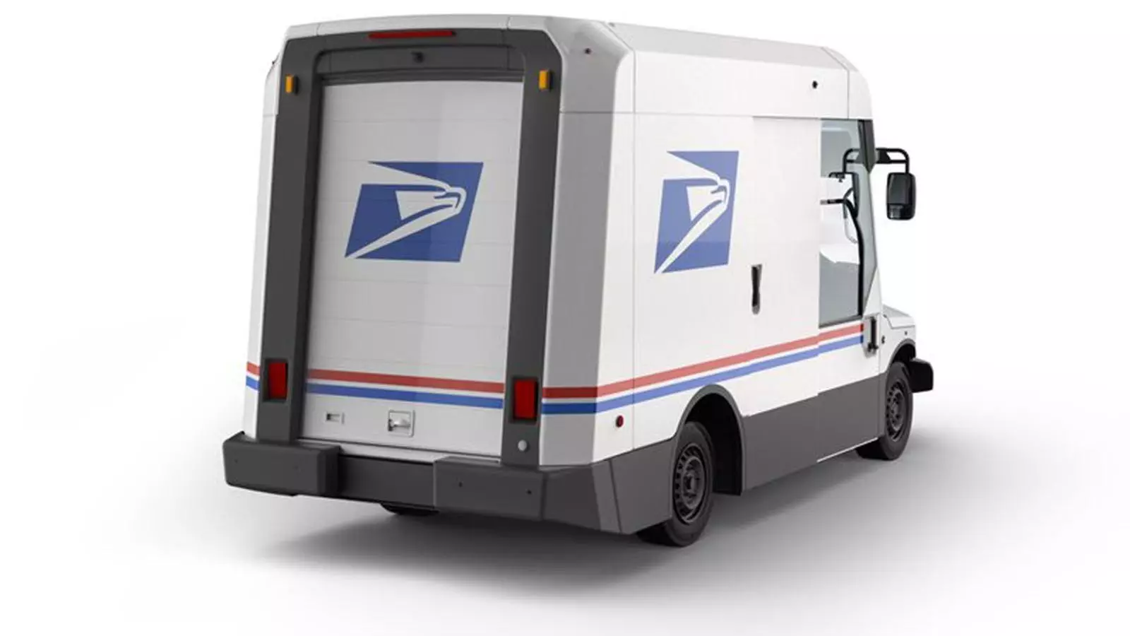 Zadnja stran novega poštnega tovornjaka USPS