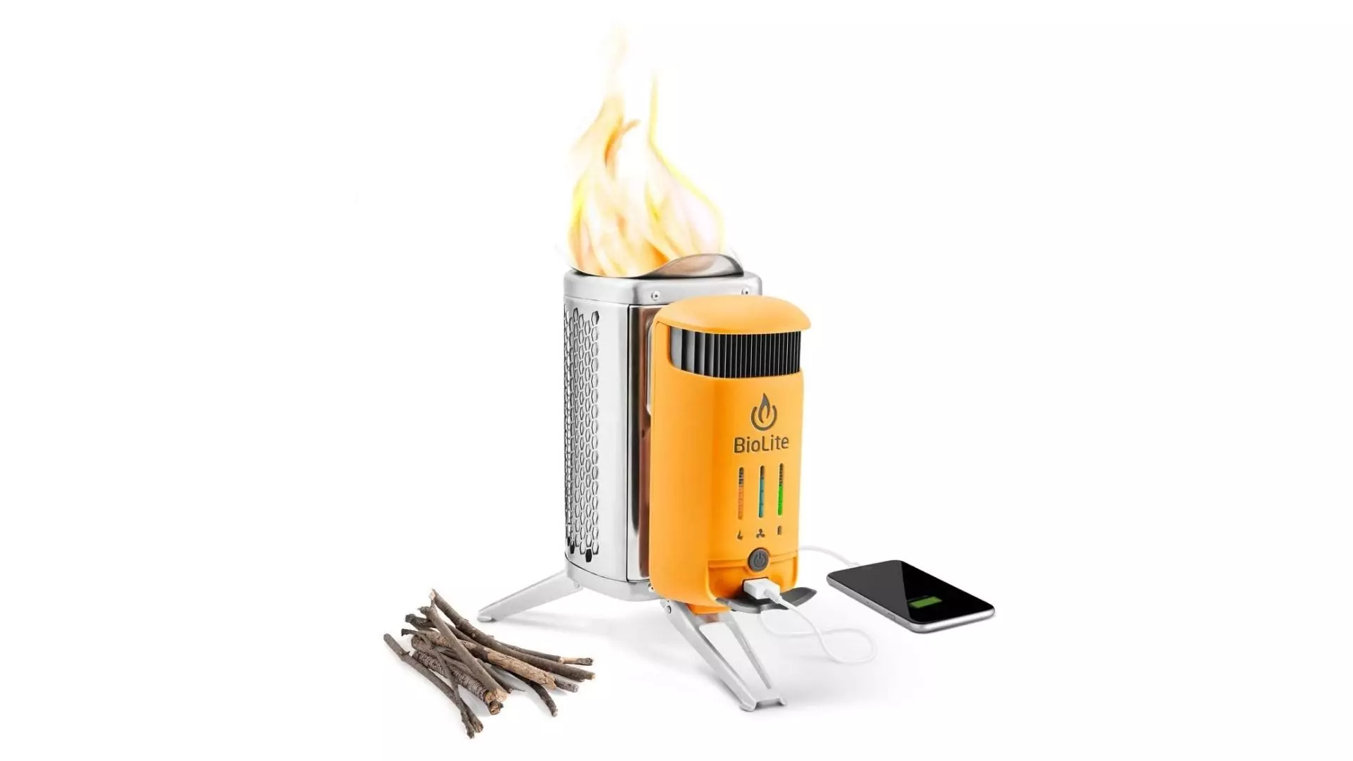I-BioLite Campstove 2 I-Wood Burning Electricity Generating & ne-USB Charging Camp Stove