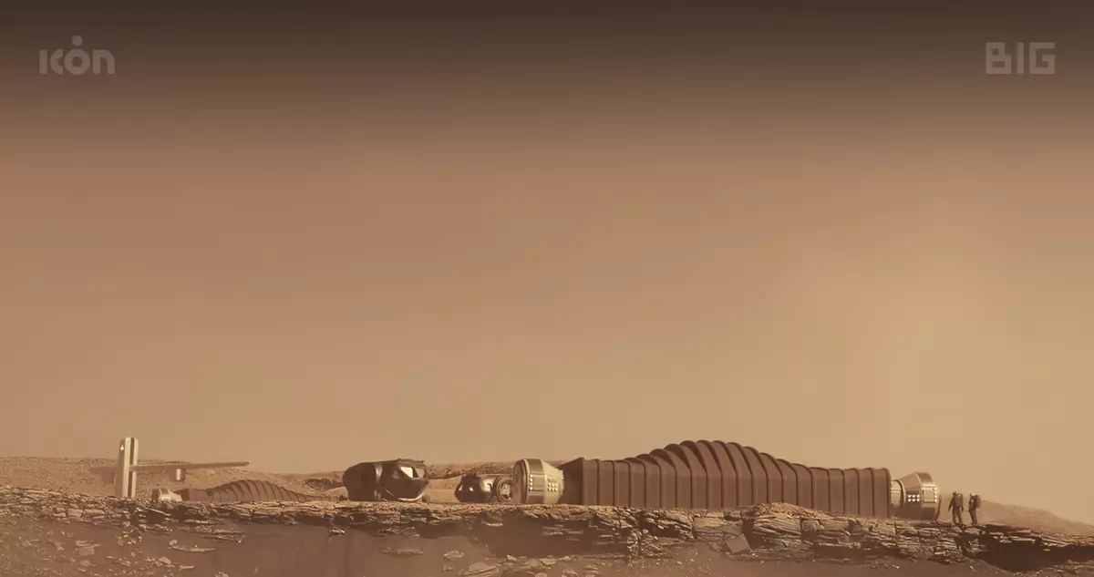Unha dramatización dun hábitat de Marte