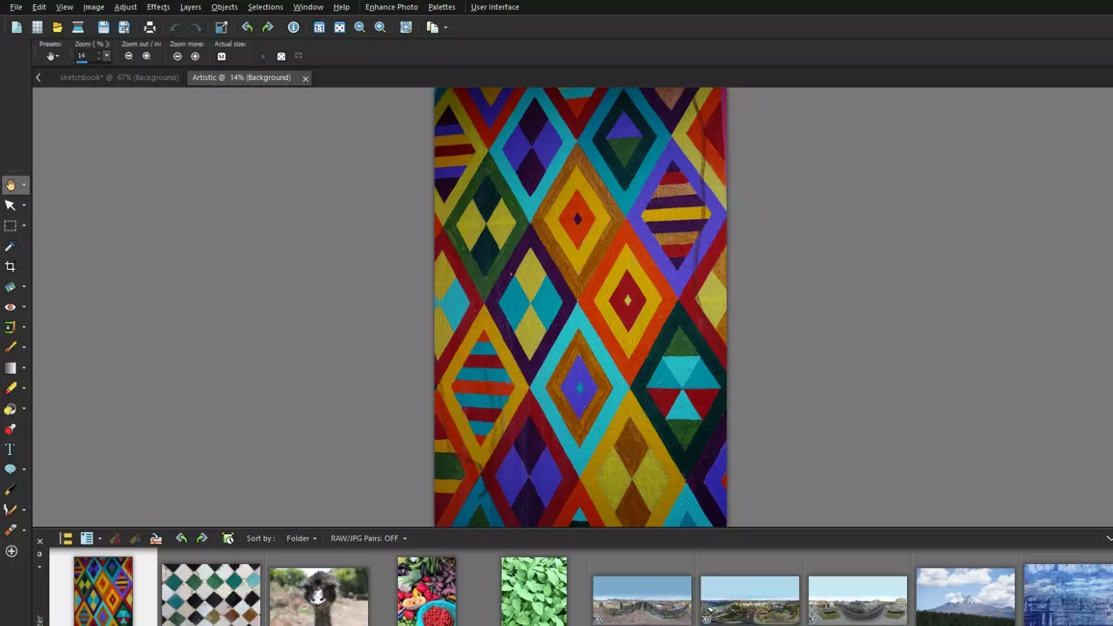 billede af Corel PaintShop Pro 2021 hovedredigeringsside