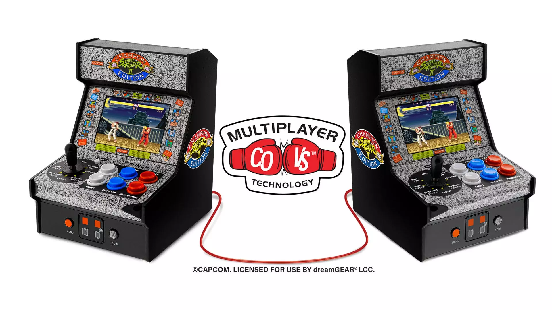 Barcades 'Street Fighter' של 50$ של My Arcade מאפשרים לך לקשר שניים עבור מרובה משתתפים