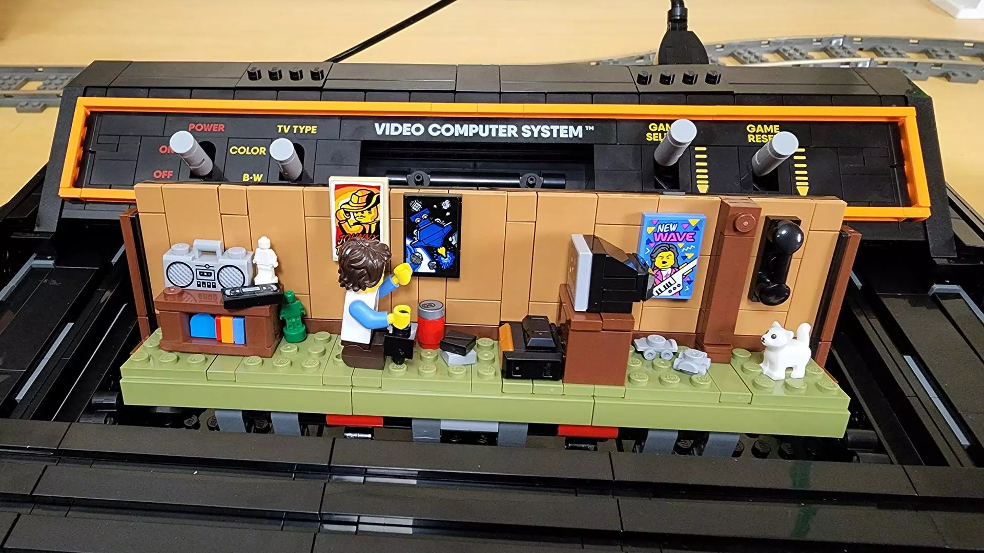 लेगो 80 के कमरे का क्लोजअप