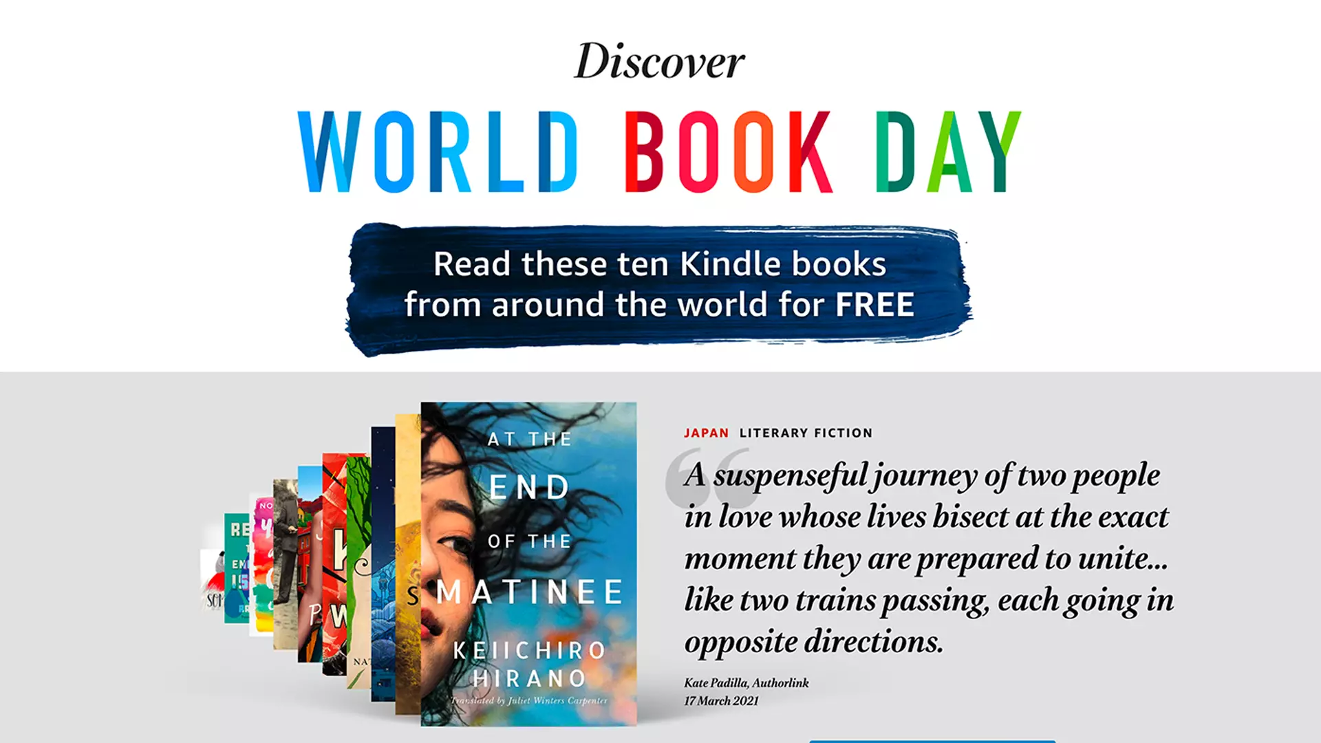 Amazon bietet 10 kostenlose eBooks zum Welttag des Buches an (und Sie brauchen kein Prime)