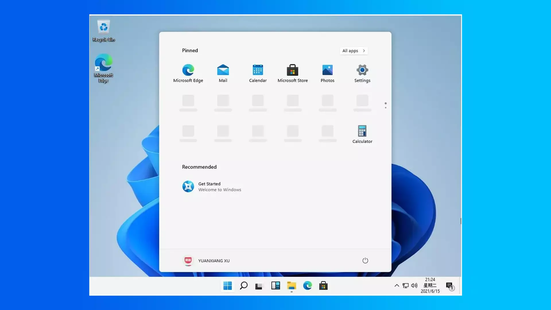 Windows 11 Build-lekken, toont een nieuwe desktop-gebruikersinterface, startmenu en meer
