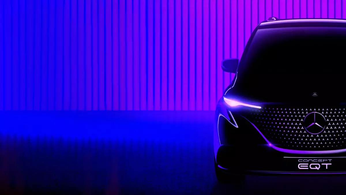 New Concept EQT Mercedes-Benz hluav taws xob minivan teaser