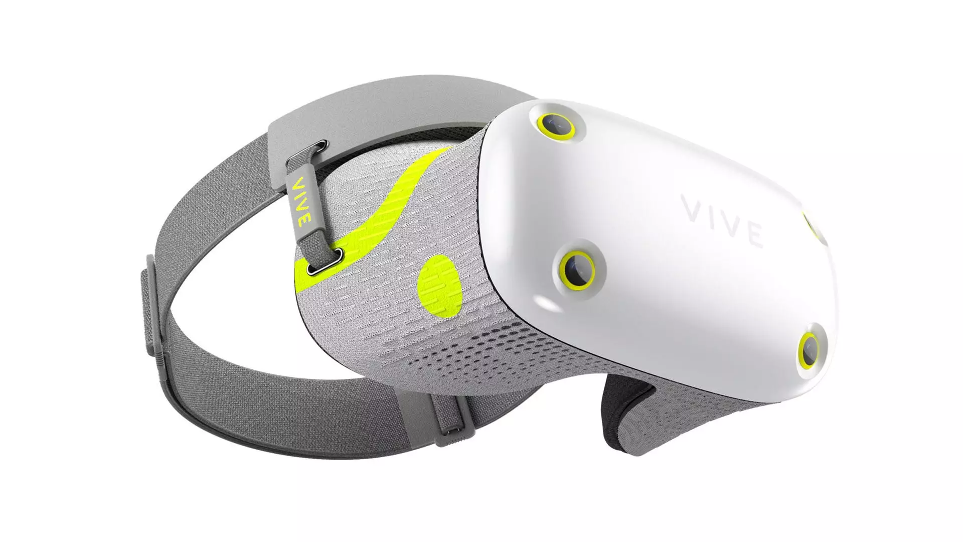 O imagine conceptuală a unui set cu cască VR din material pentru încălțăminte