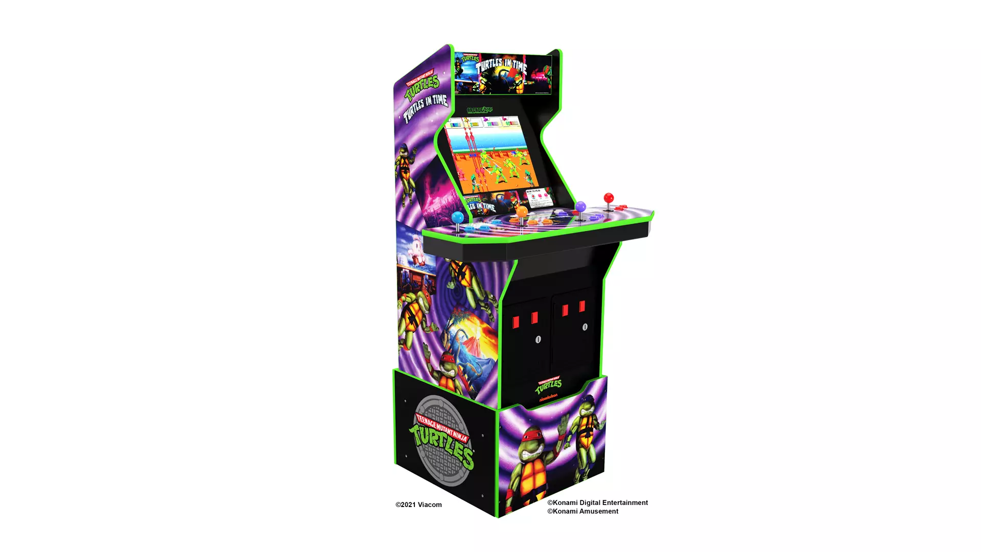 A Teenage Mutant Ninja Turtles arcade machine