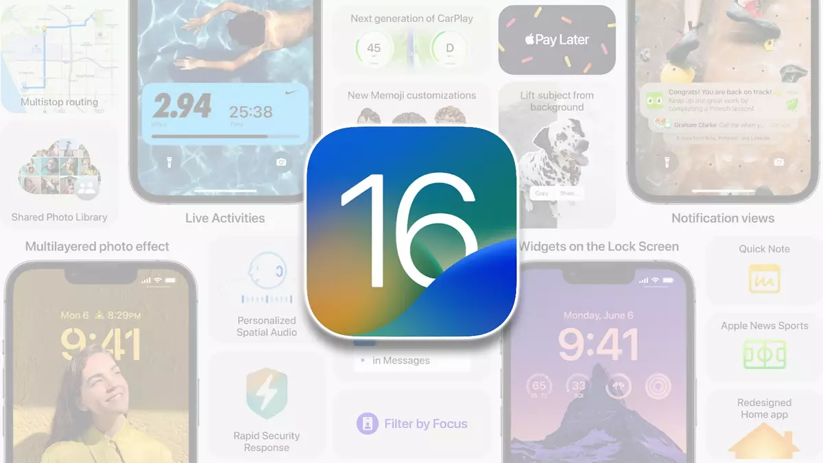 Spanduk iOS 16.