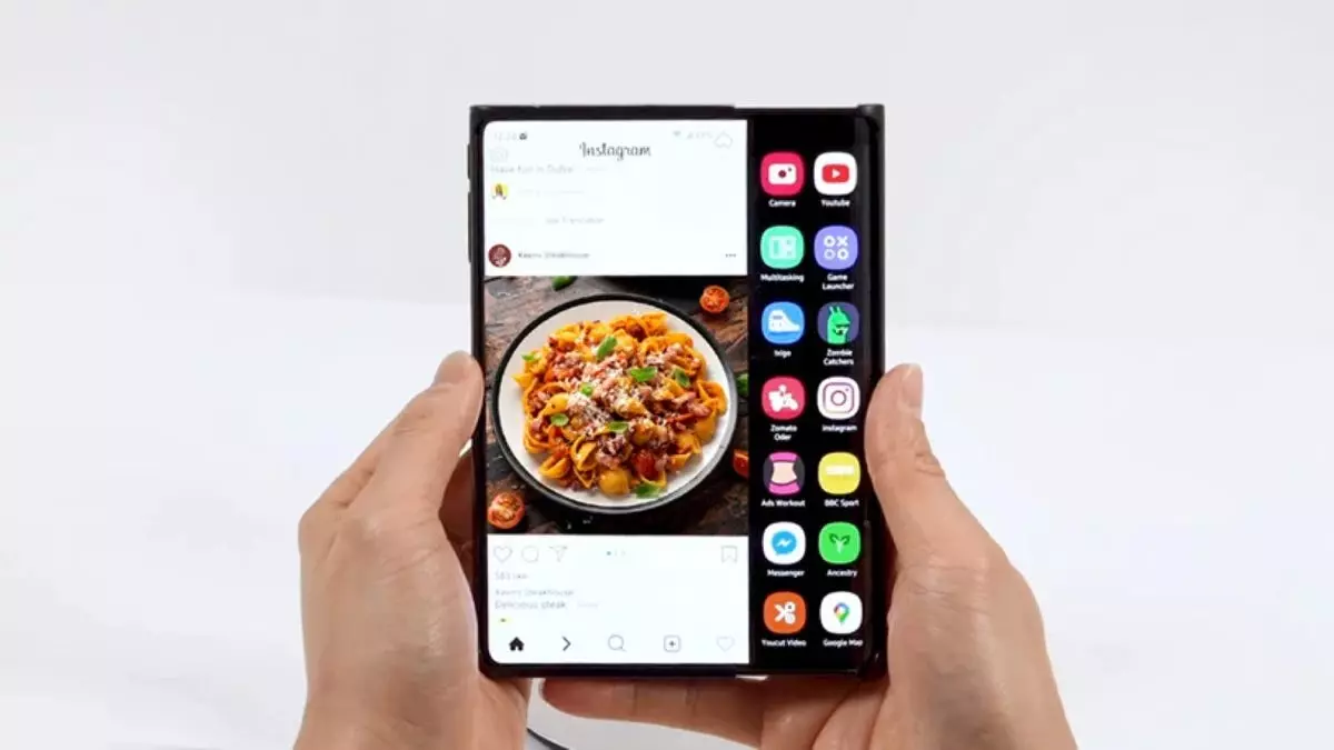Samsungs rullbara smartphone-skärm