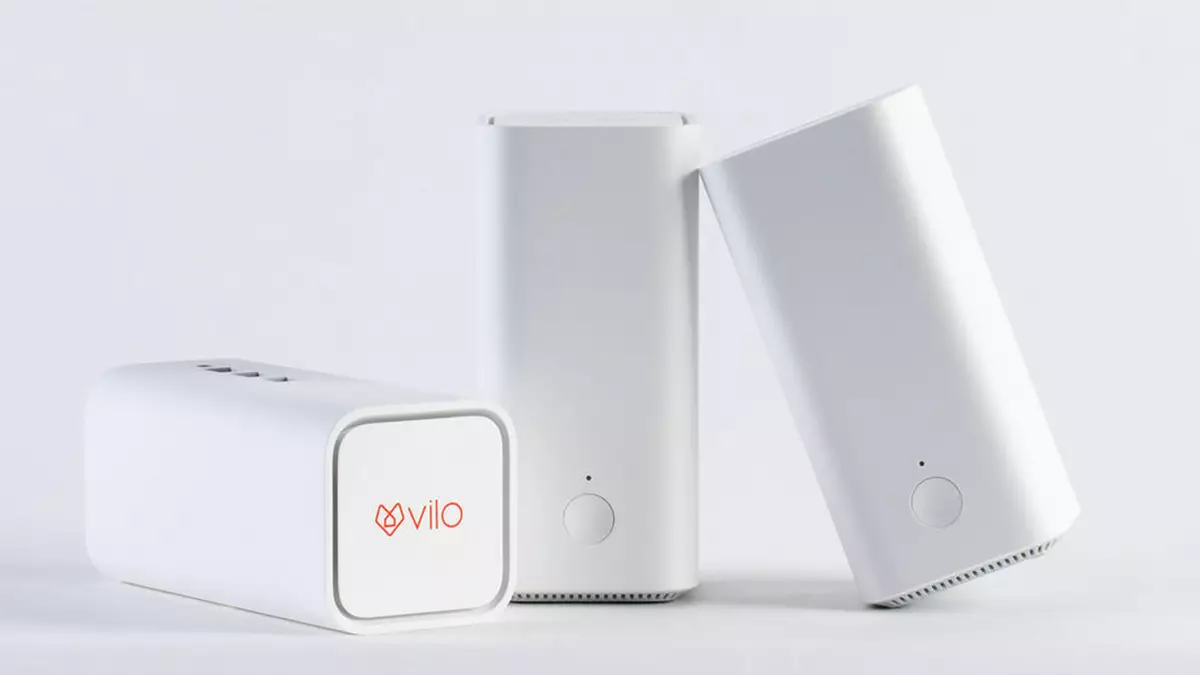 Bộ dụng cụ Wi-Fi lưới Vilo trên nền trắng.