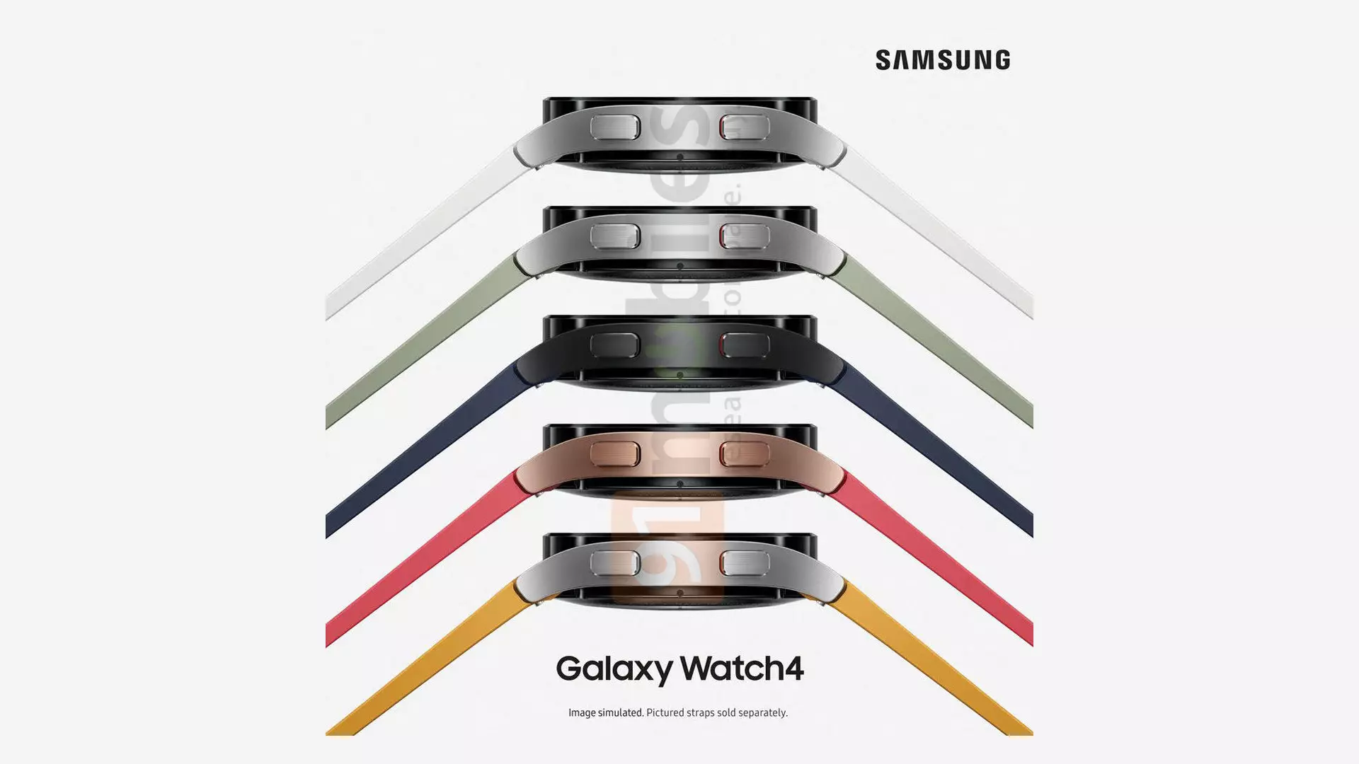 Poster o'r Galaxy Watch 4 a ddatgelwyd