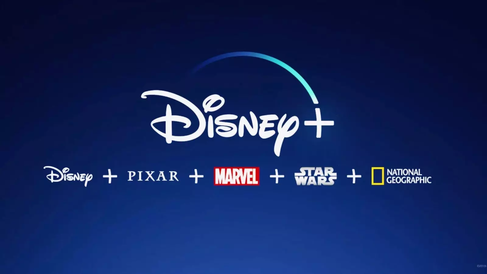 Iklan Disney + ing gradien biru.