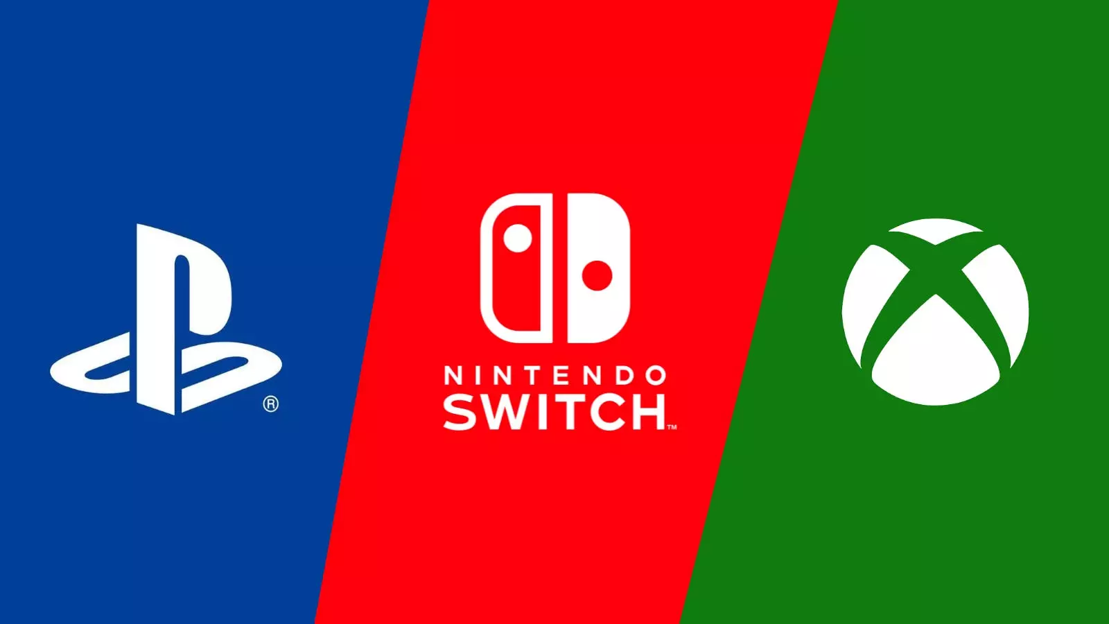 Playstation-, Nintendo Switch- und Xbox-Logos