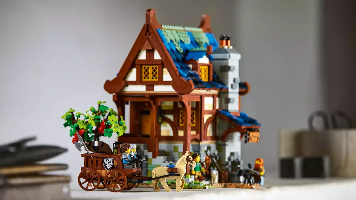 لیگو قرون وسطی کے لوہار کے گھر کا سیٹ