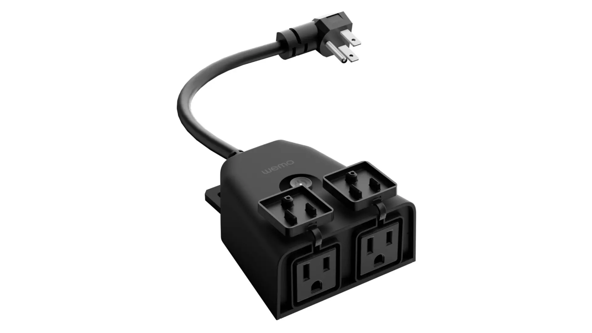 Isang larawan ng Wemo outdoor smart plug na may Homekit compatibility.