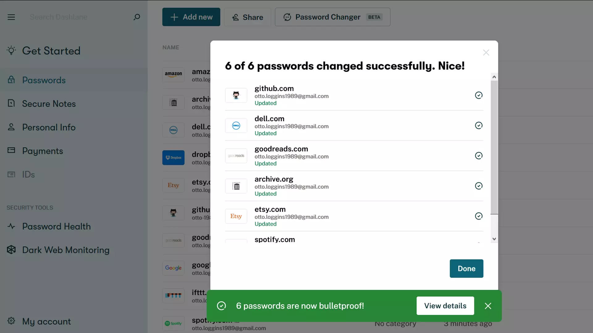 Dashlane återlanserar sin One Click-tjänst för att ändra alla dina lösenord på en gång