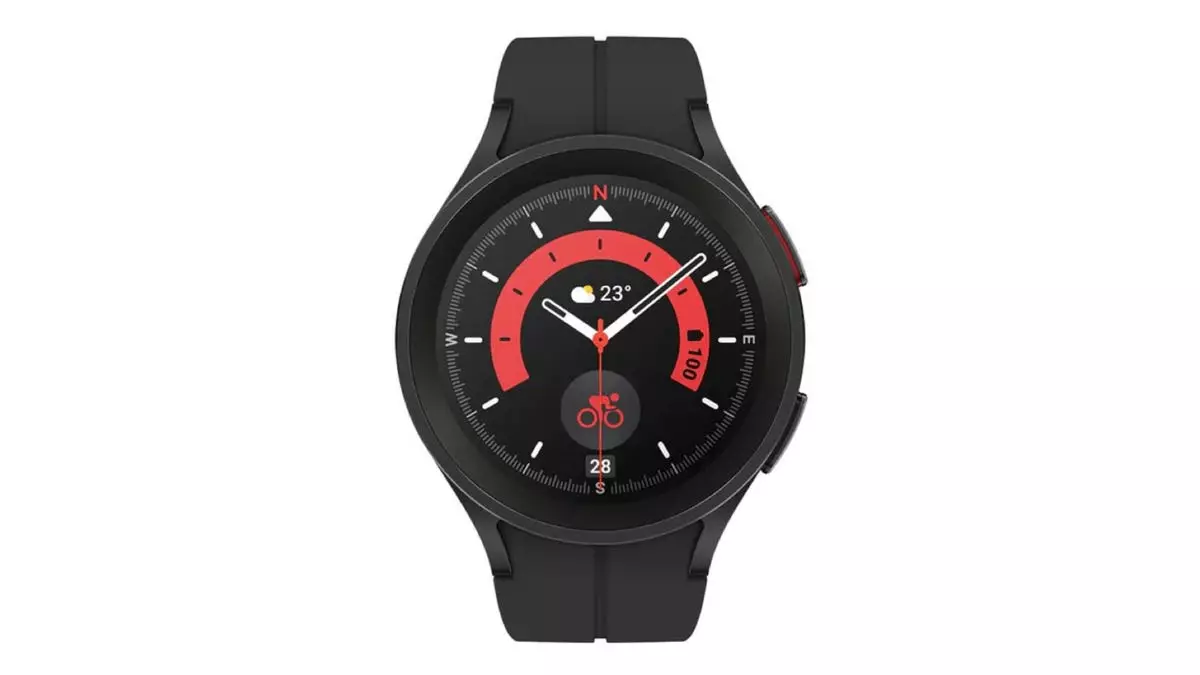 Imatge filtrada del Galaxy Watch 5 amb controls de fitness