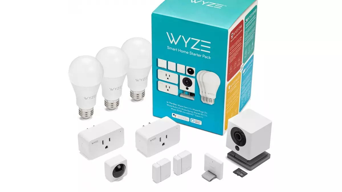 Wyze Smart Home Starter Pack და მთელი მისი შინაარსი.