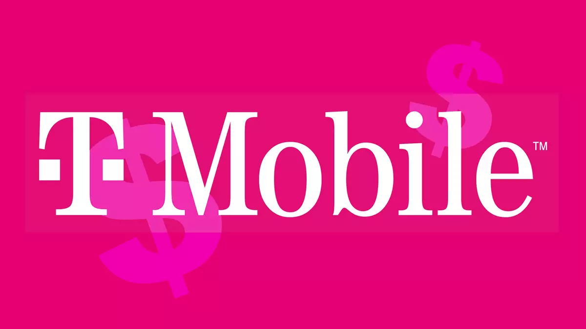 T-Mobile logo nrog cov cim nyiaj.