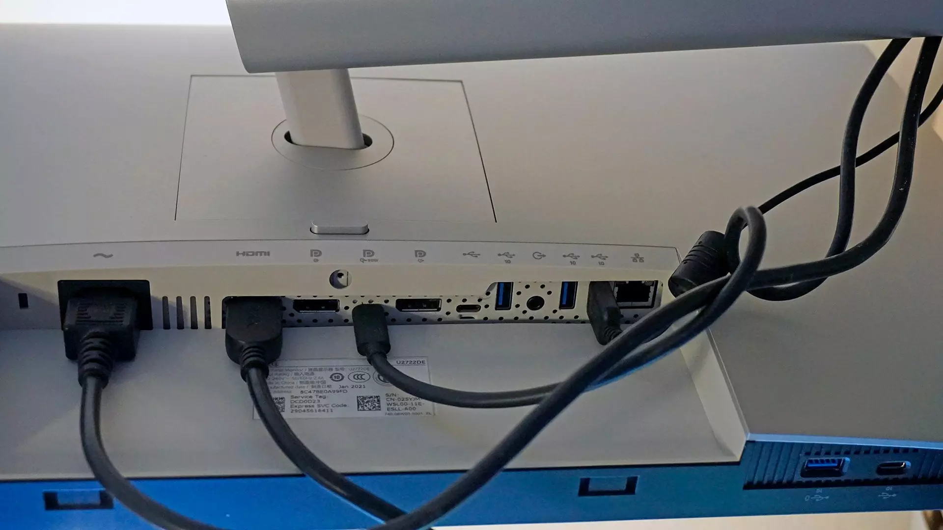 Dell Ultrasharp U2722DE 背面接続