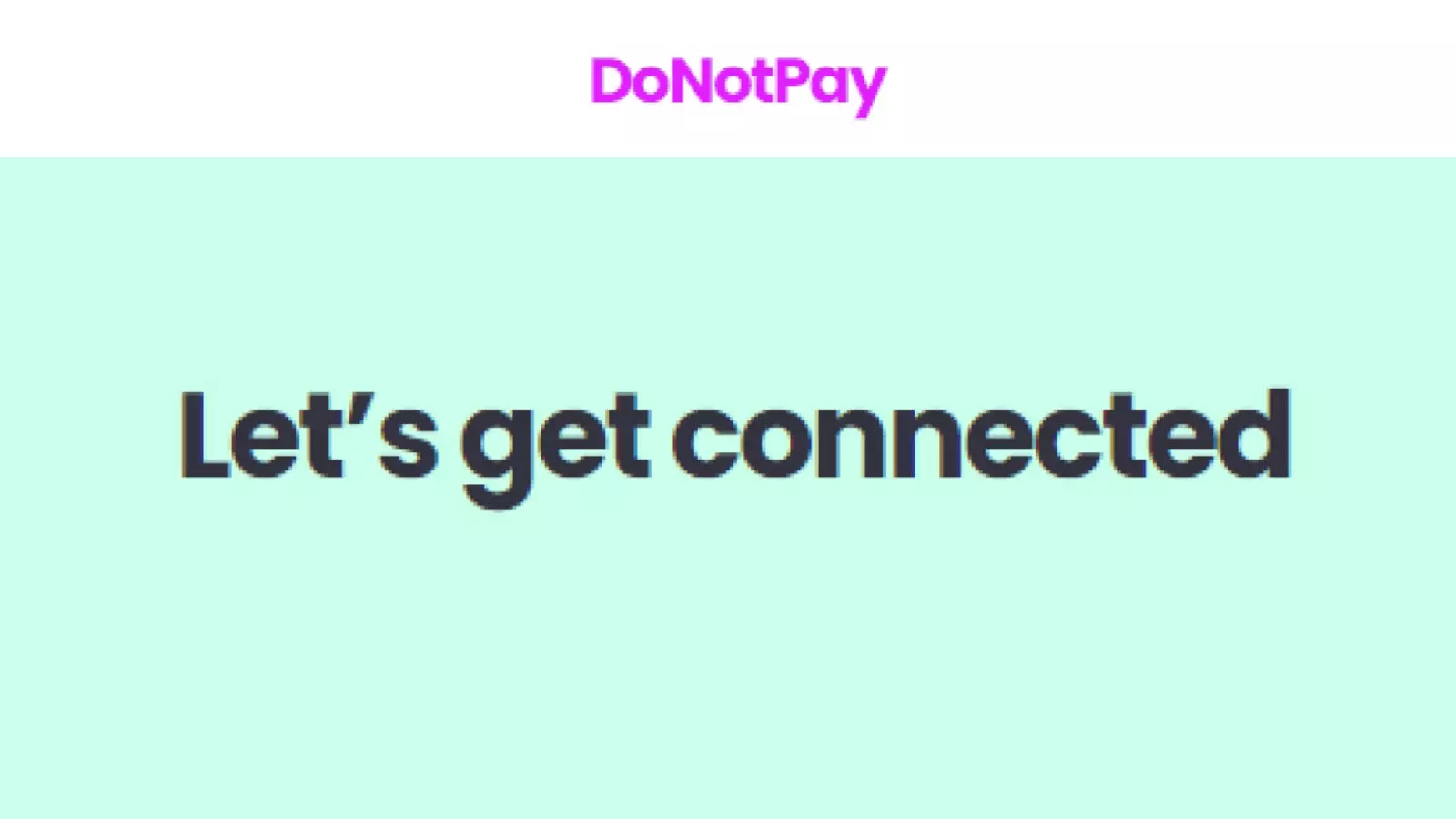 изображение на страницата за регистрация на DoNotPay