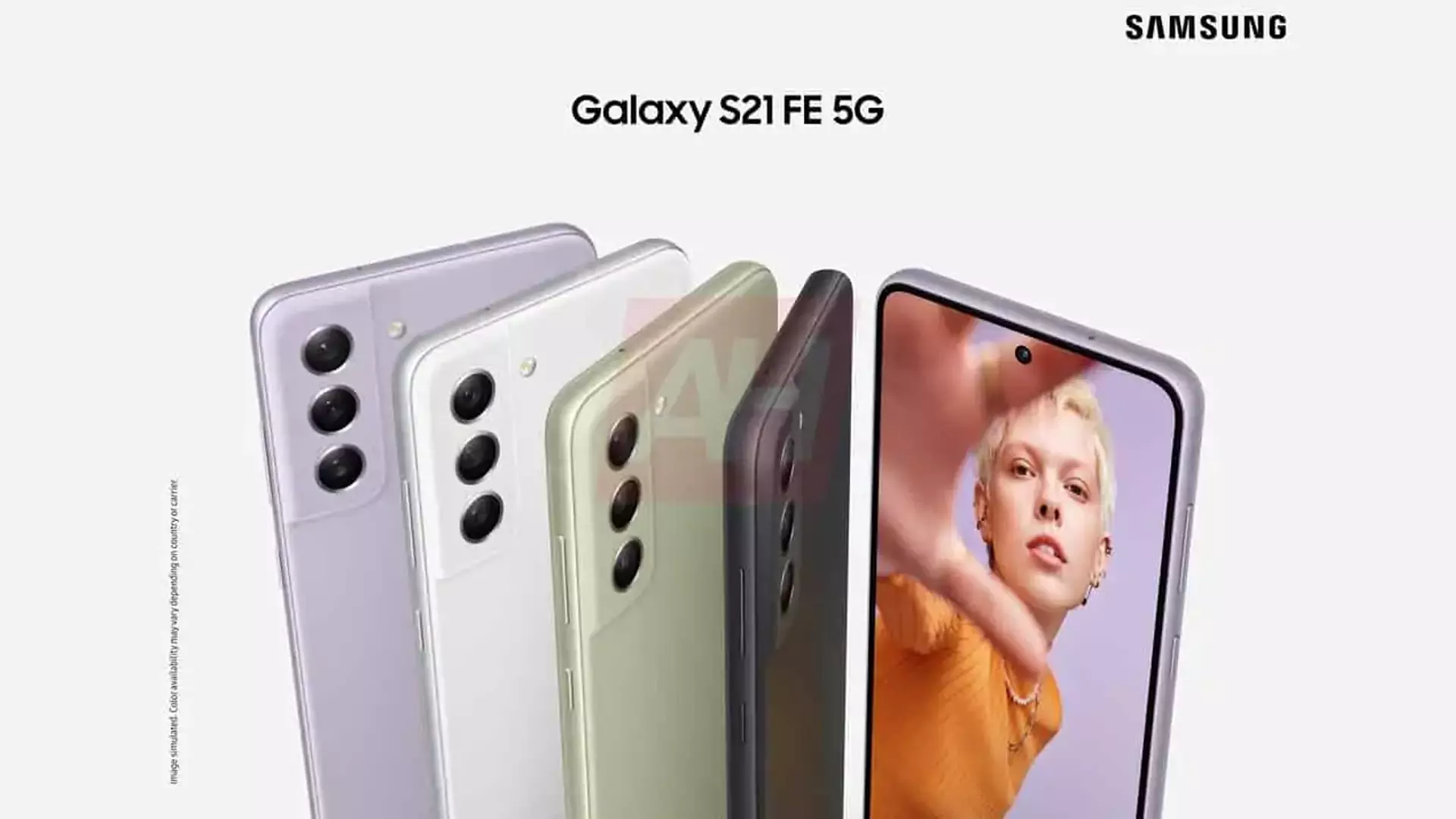 Galaxy S21 FE اشتہار کا ایک لیک رینڈر۔