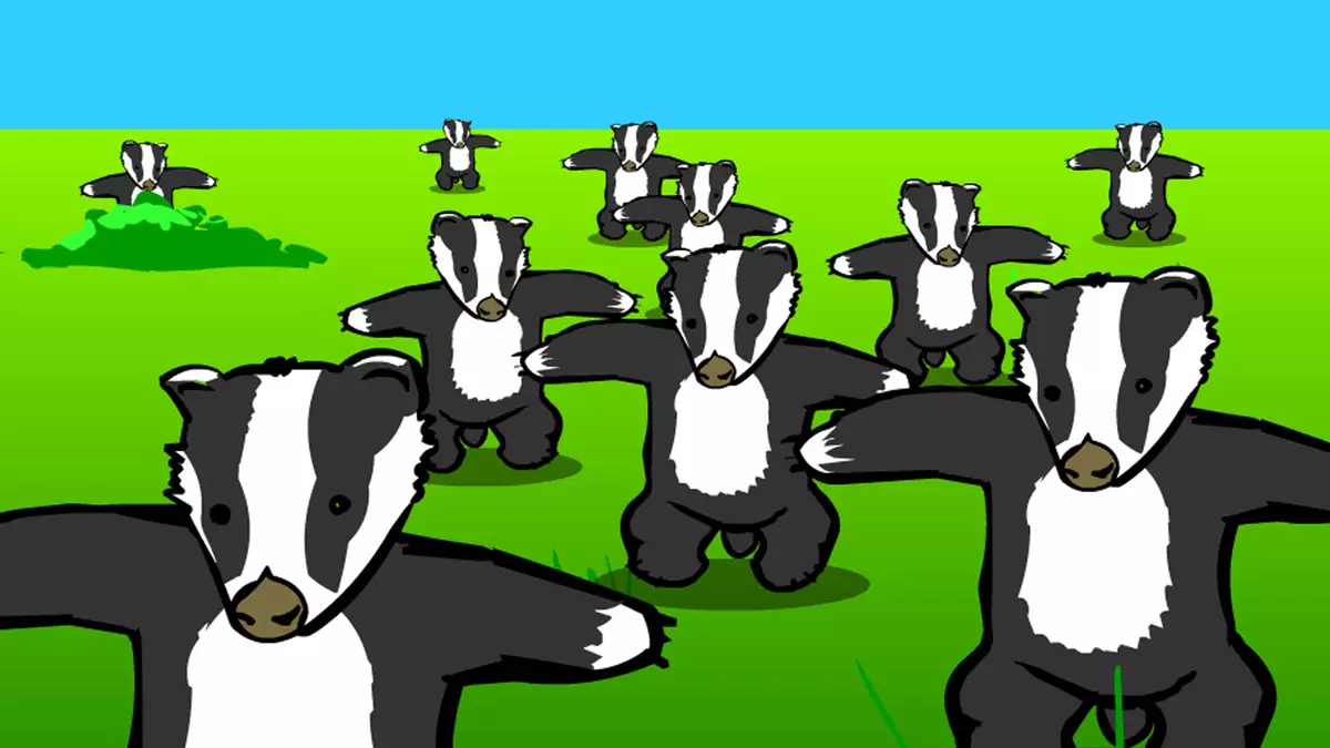 obraz z klasycznej animacji Badger Flash.
