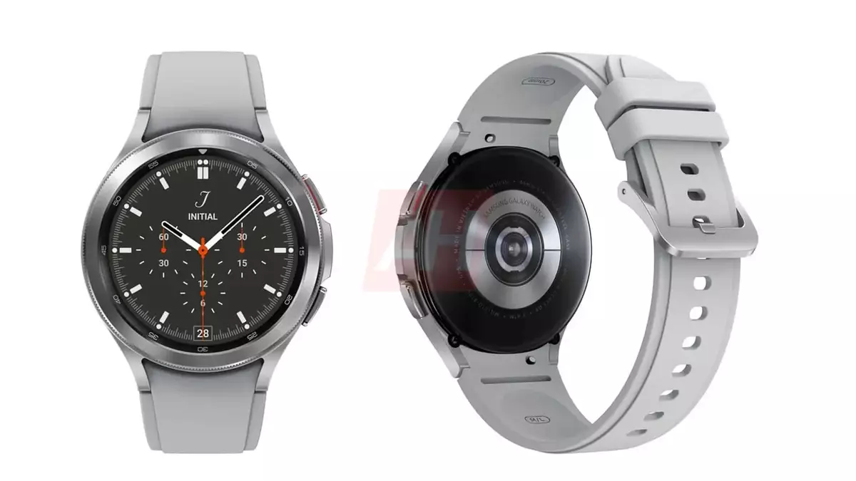 El Galaxy Watch 4 filtrado se renderiza en plateado.