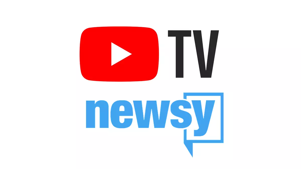 YouTube TV 和 Newsy 徽标。