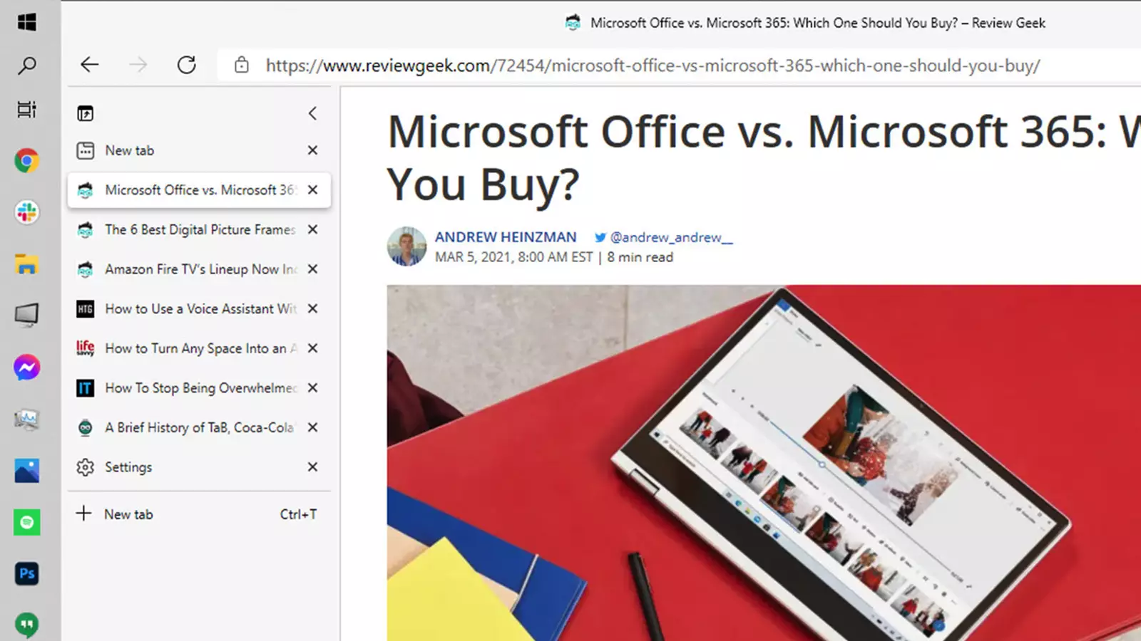 Microsoft Edge tilføjer lodrette faner, forbedrede anti-sporingsværktøjer